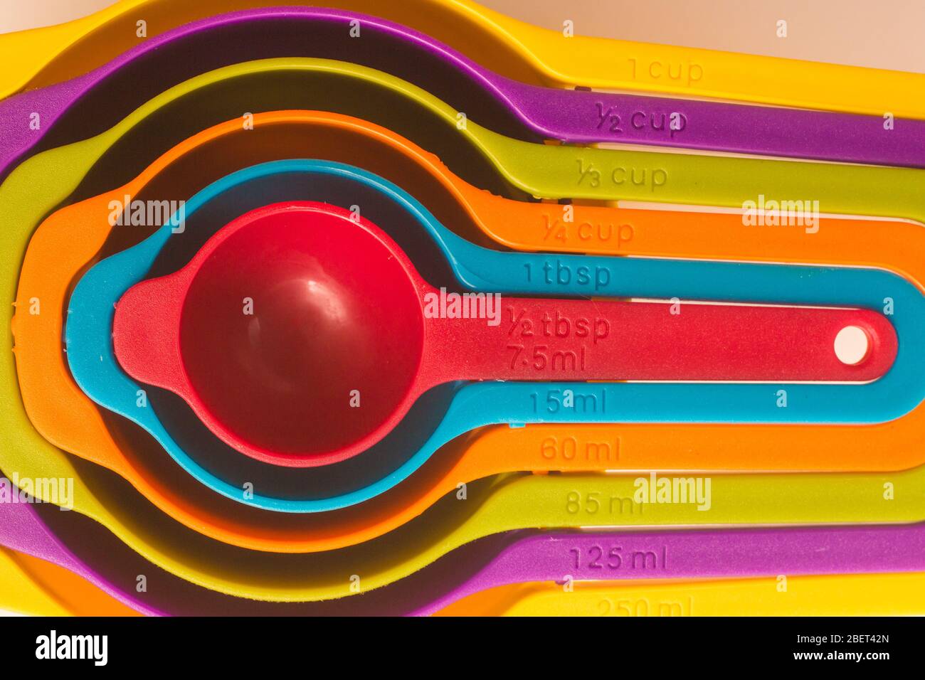 Colorfull Measuring Cup isolated on white background Stock Photo - Alamy