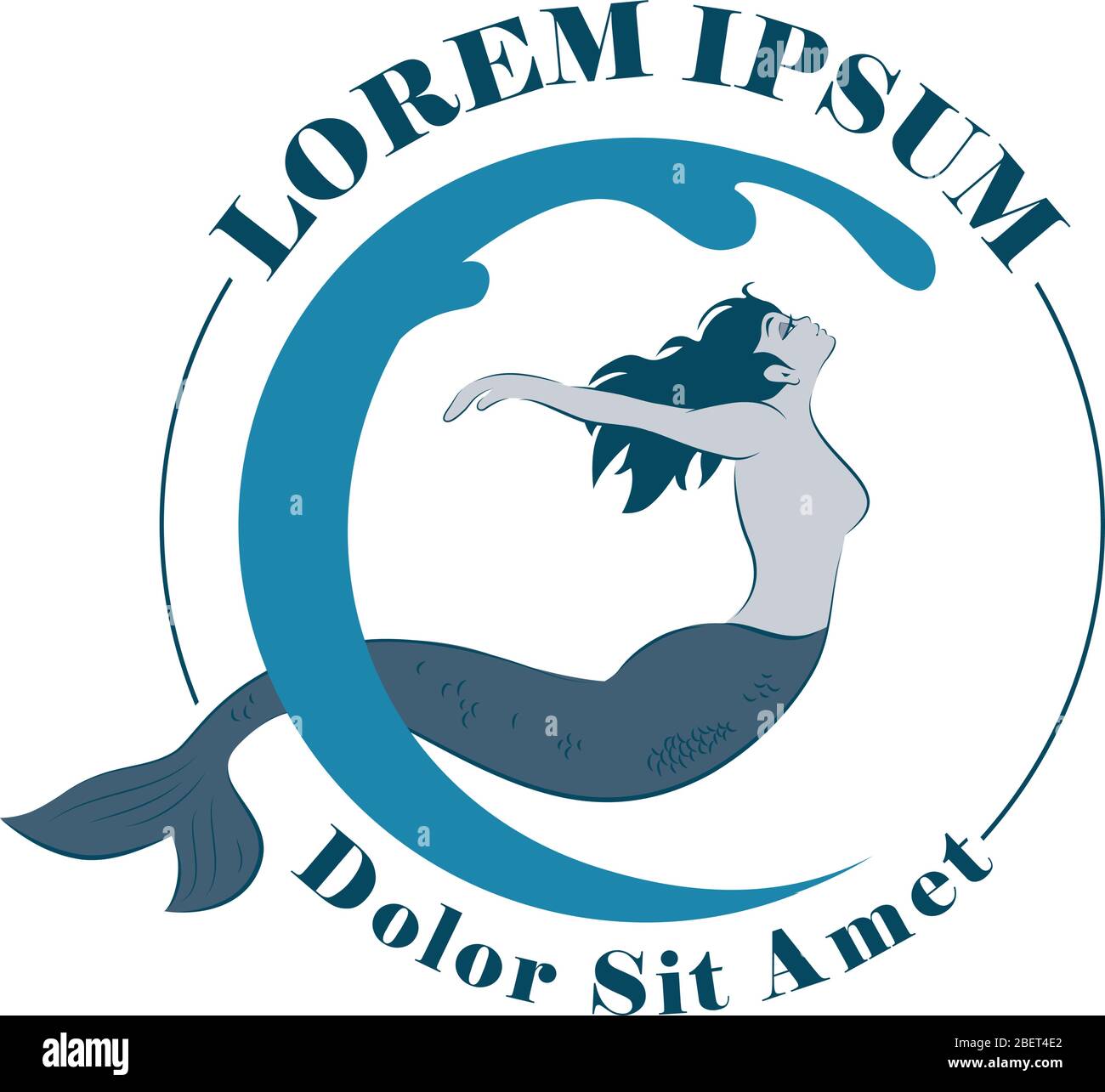 Mermaid dive Stock Vector Images - Alamy