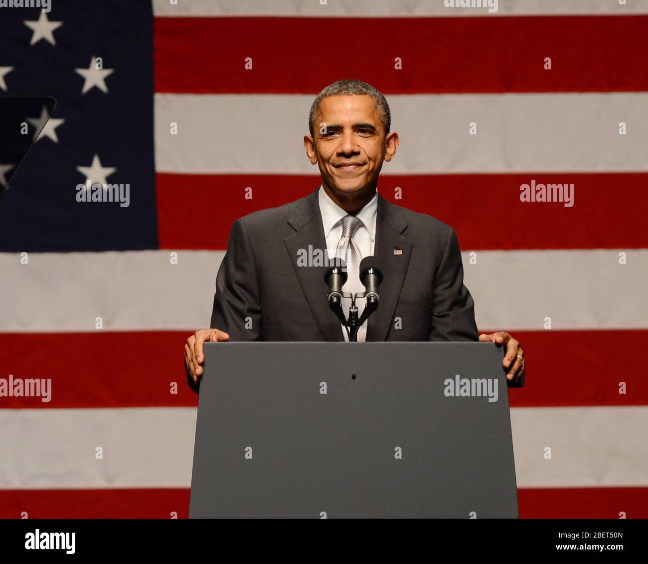 MIAMI BEACH, FL - JUNE 26: US President Barack Obama speaks during a ...