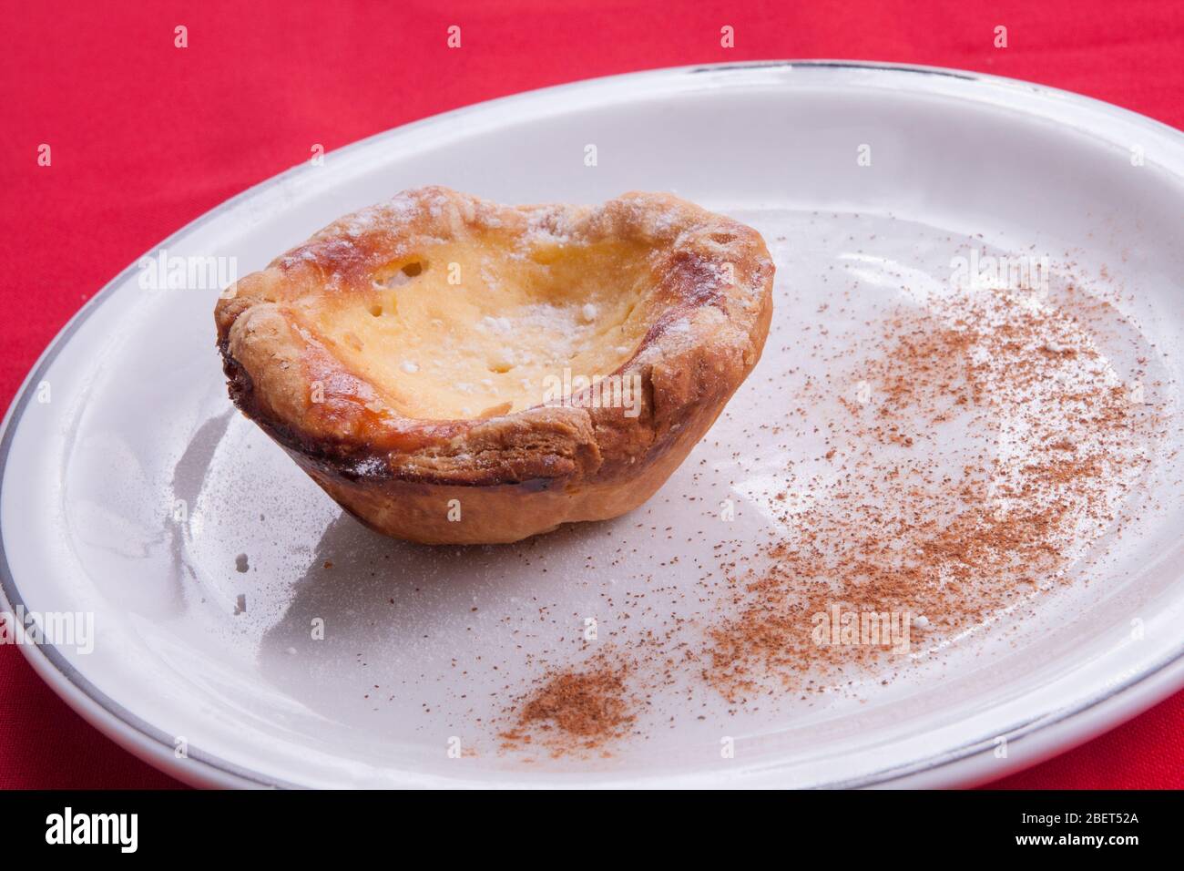 Traditional Portuguese Belem Pastry with cinnamon Stock Photo - Alamy
