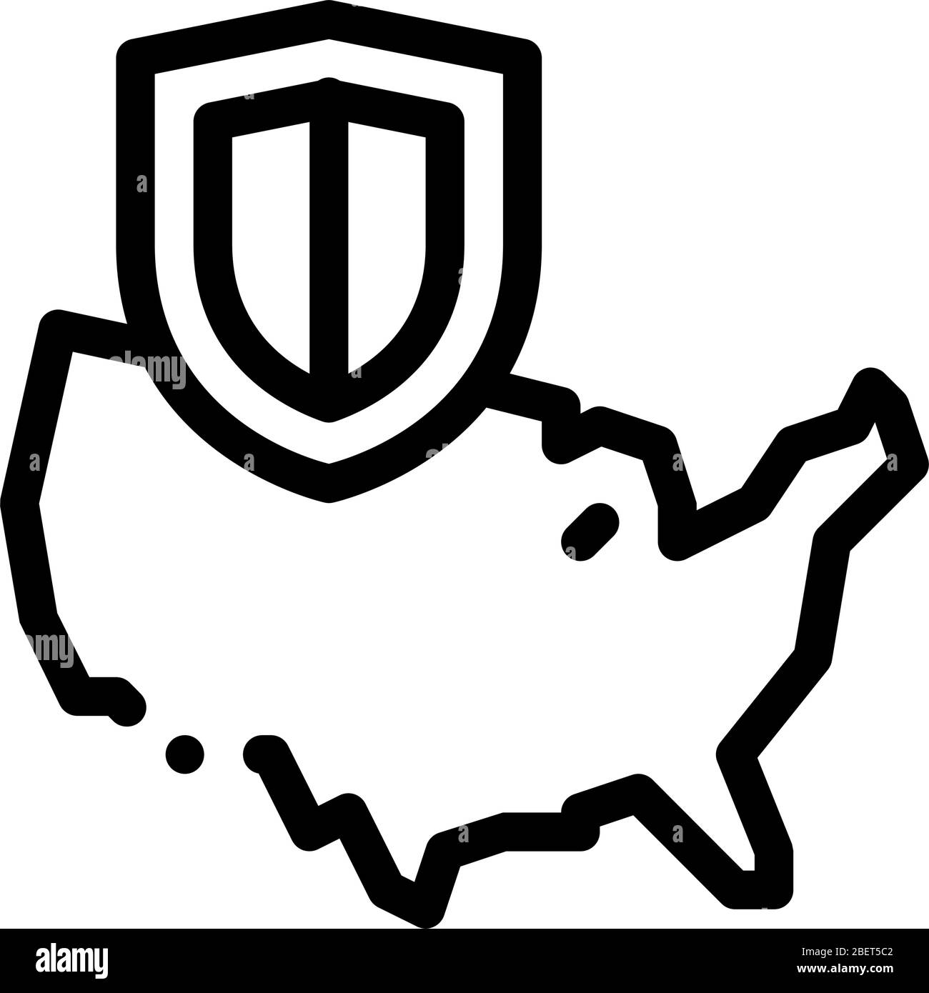 usa on map icon vector outline illustration Stock Vector Image & Art ...