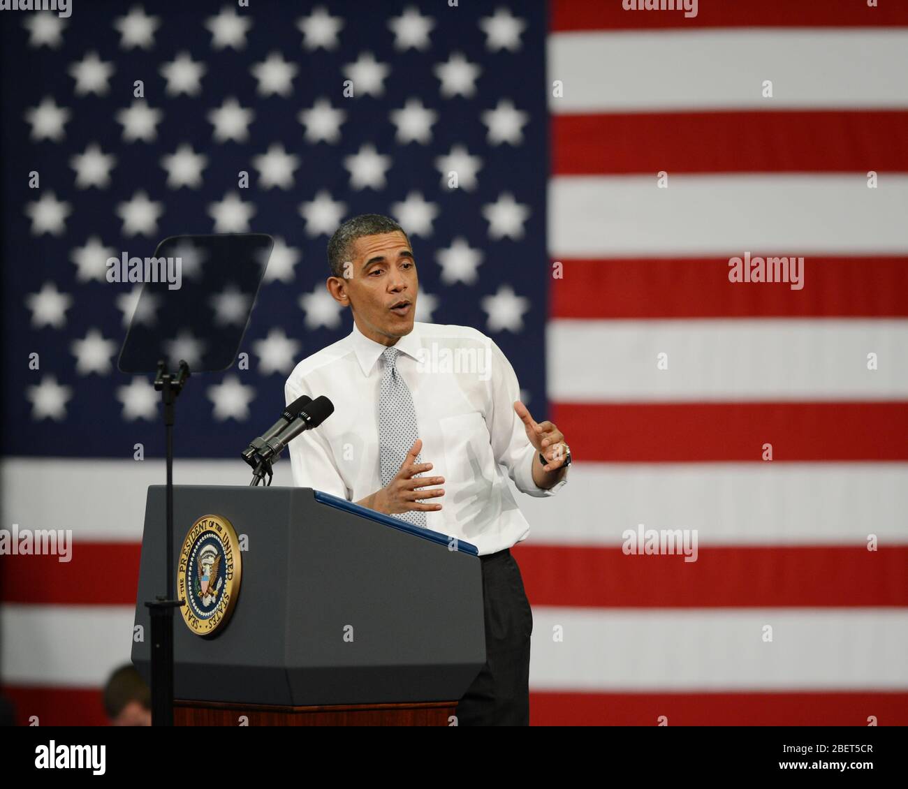 BOCA RATON, FL - 10 de abril2012: EE.UU. El presidente Barack Obama ...