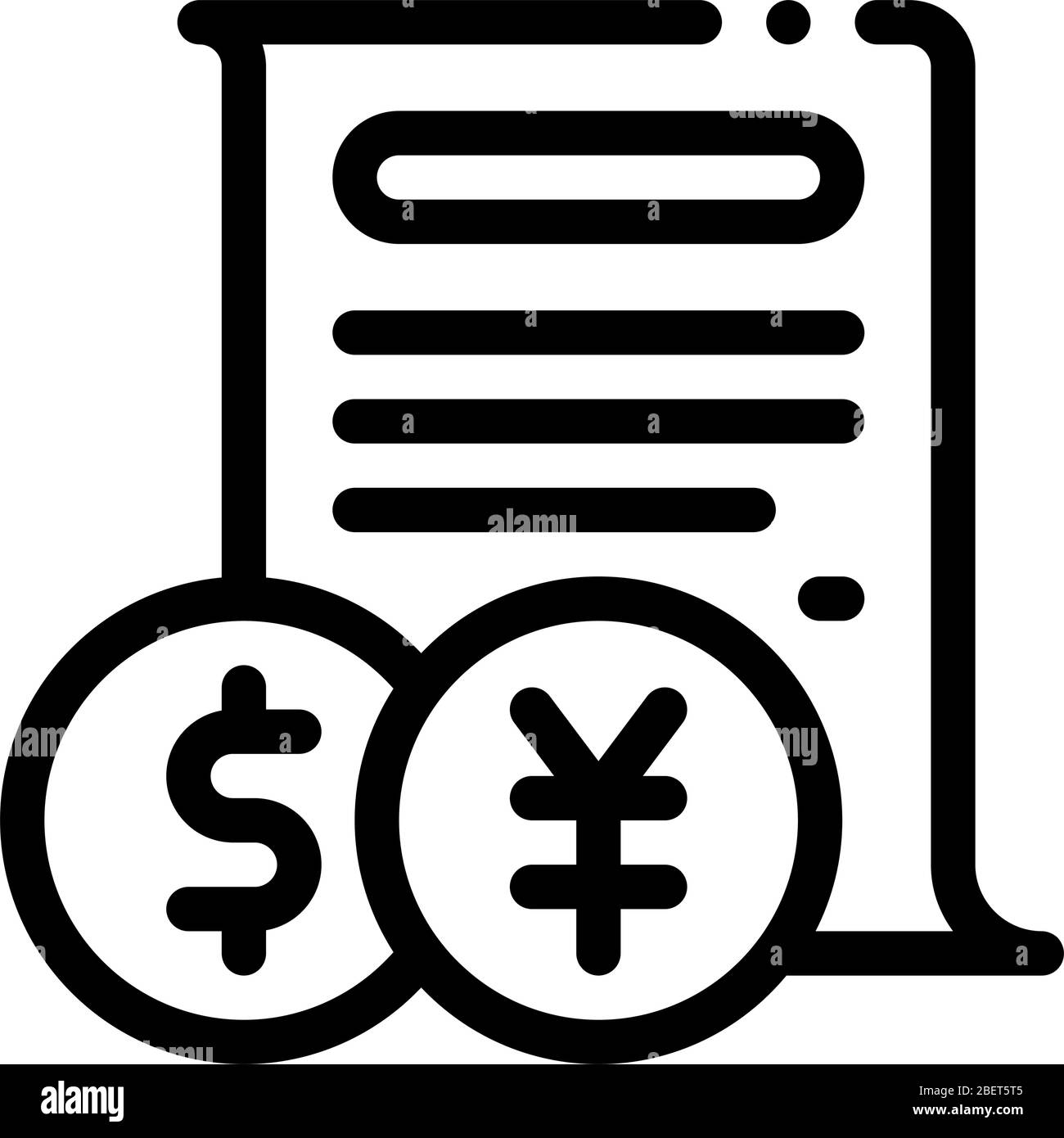 exchange rates icon vector outline illustration Stock Vector Image ...