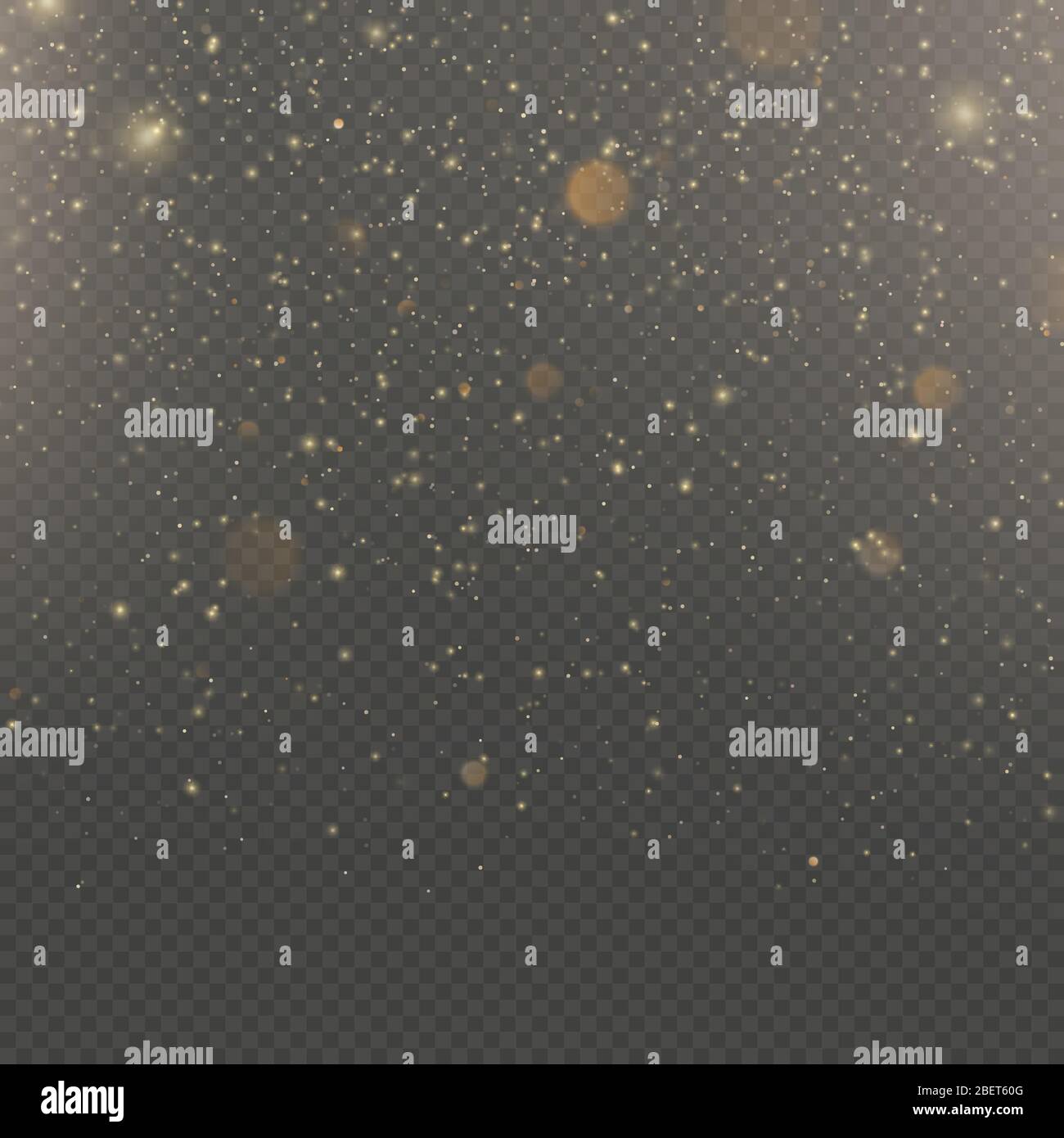 Glitter particles overlay effect. Gold glittering star dust sparkling ...