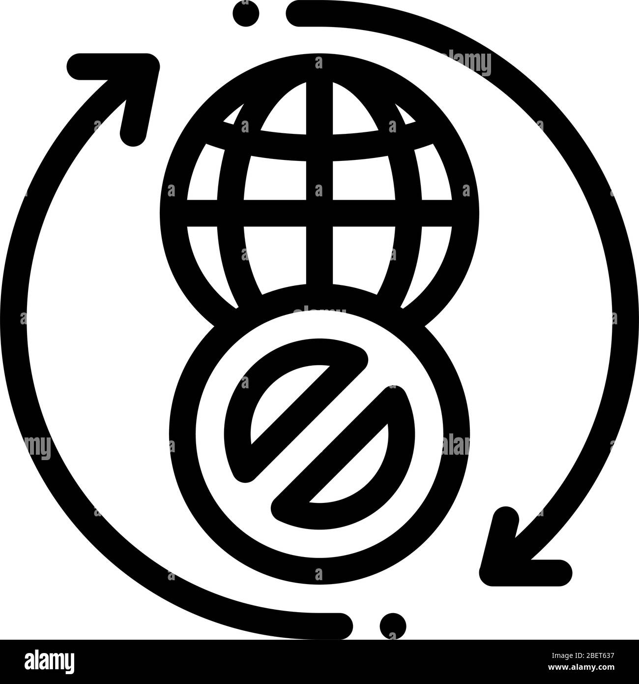 worldwide ban icon vector outline illustration Stock Vector Image & Art ...