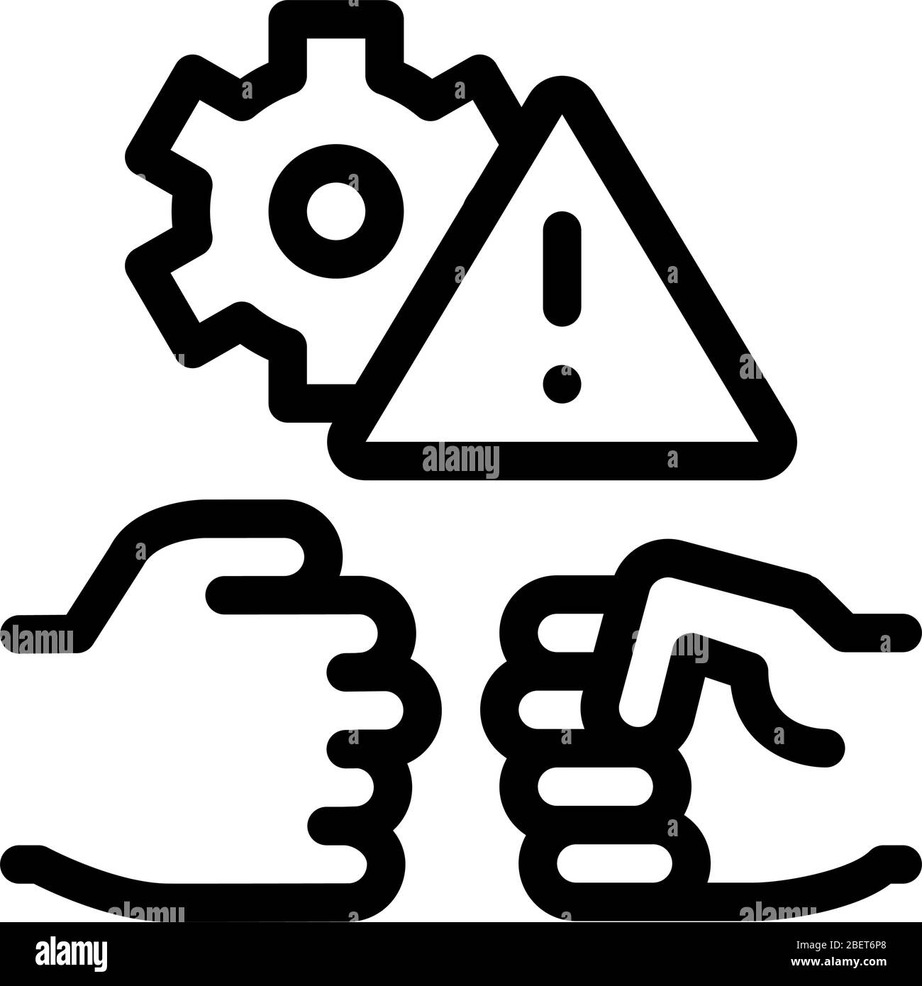 technical dispute icon vector outline illustration Stock Vector Image ...
