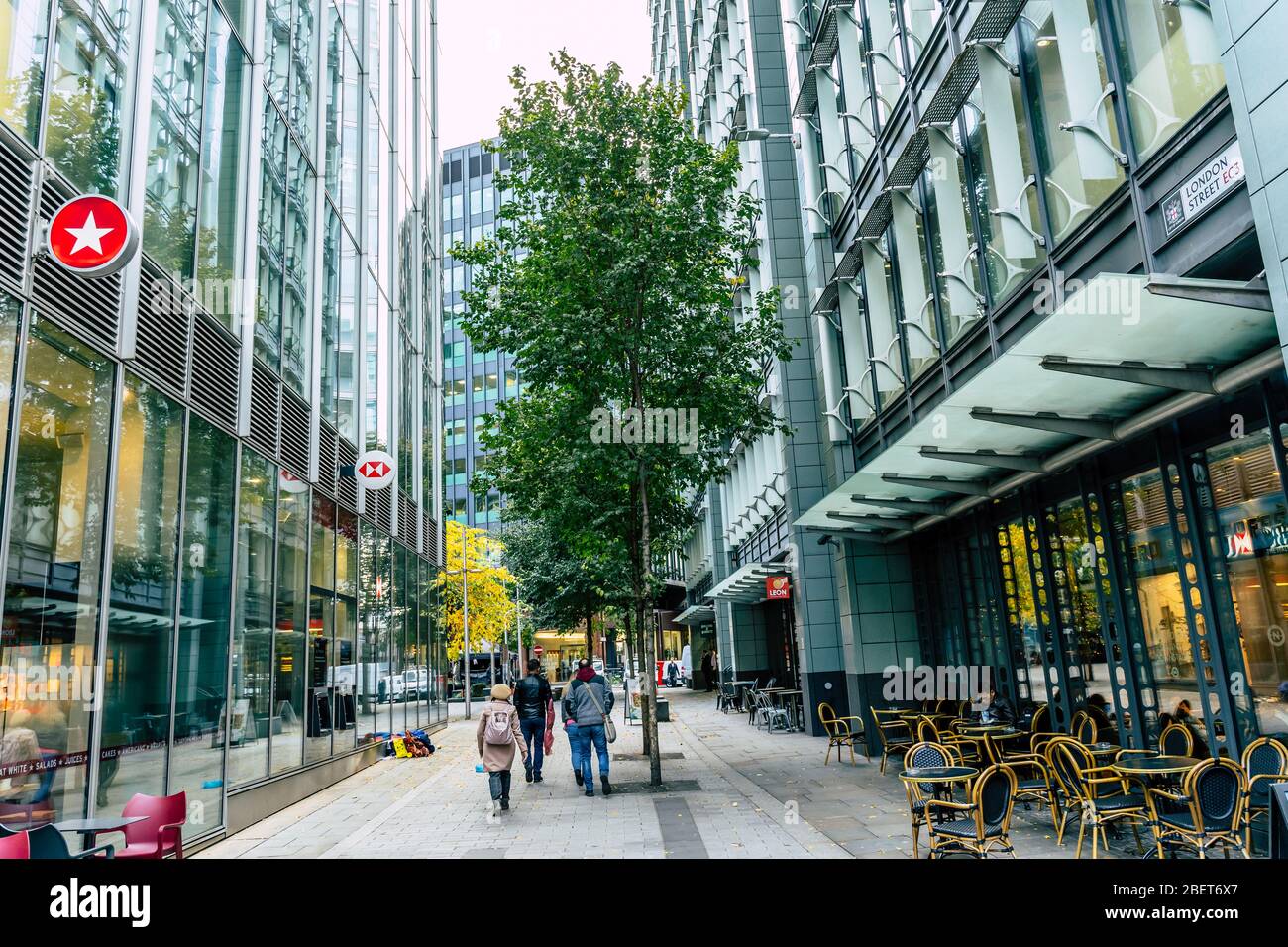 London office building skyscraper, Street view Stock Photo - Alamy