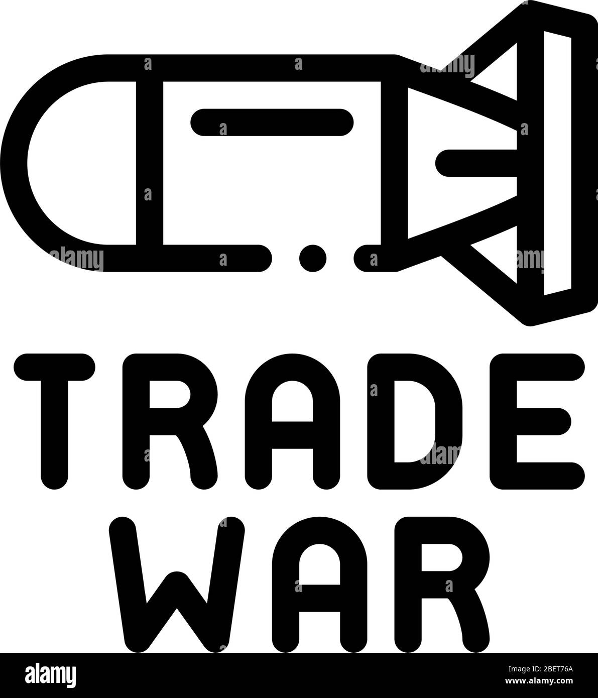 trade war icon vector outline illustration Stock Vector Image & Art - Alamy