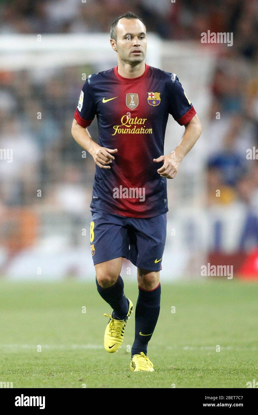 Barcelona's Andrés Iniesta during Super Copa of Spain on Agost 29th ...