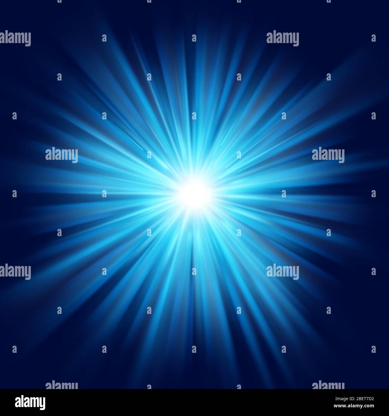 Deep blue glow star burst flare explosion transparent light effect. EPS ...