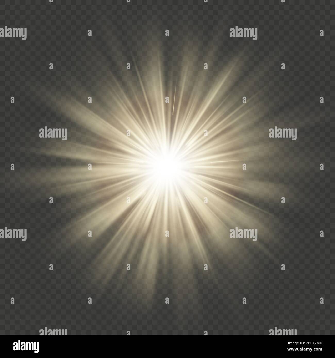 Warm glow star burst flare explosion transparent light effect. EPS 10 ...