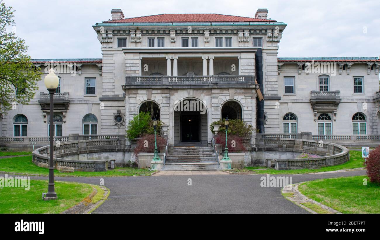 The Elkins Estate With a Driveway In Front of It Leading Up to the ...