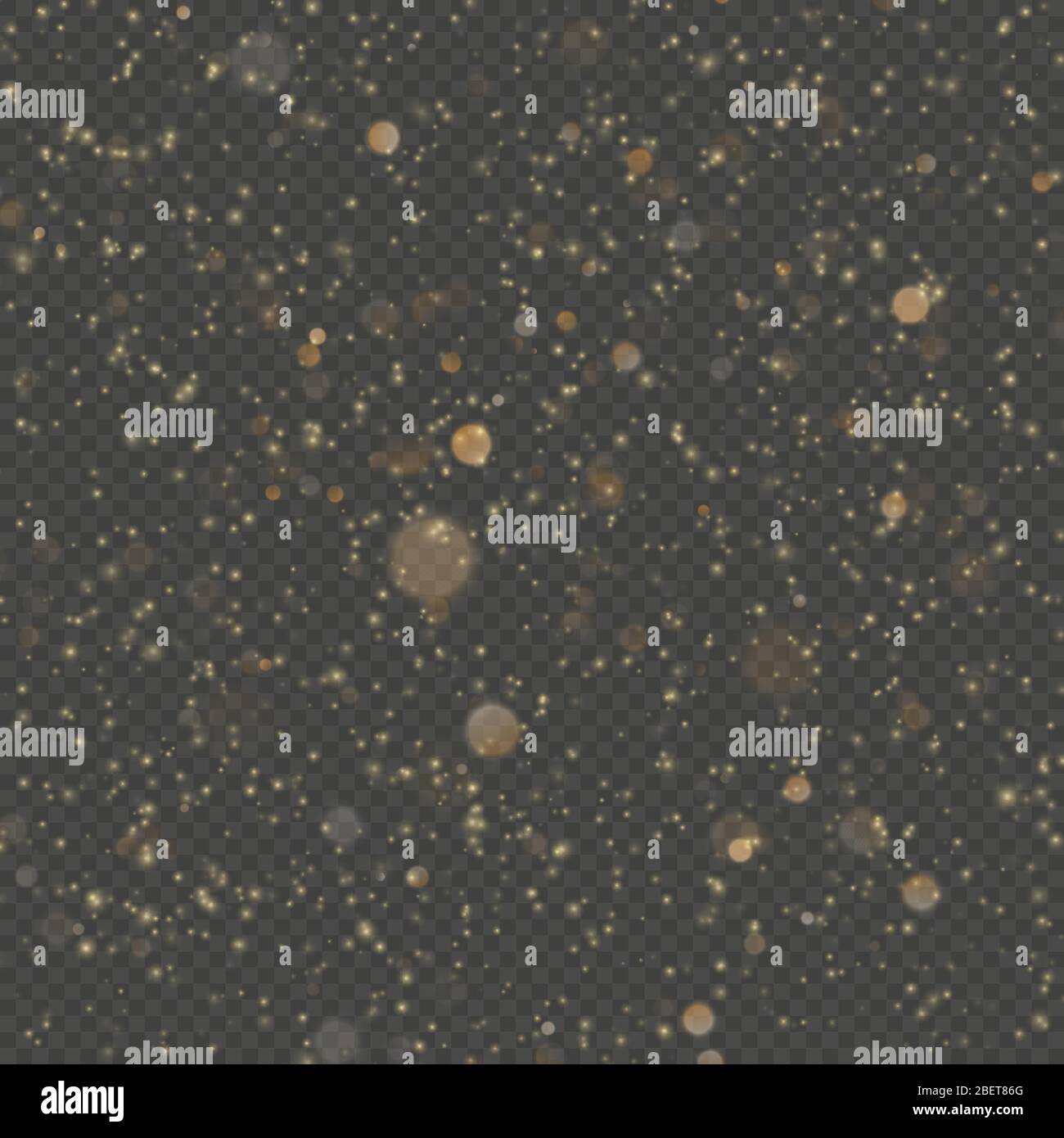 Glitter particles overlay effect. Gold glittering star dust sparkling ...