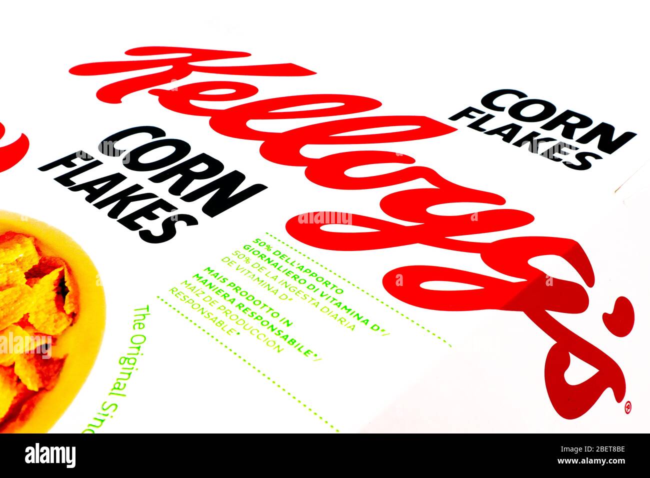 Kellogg's Corn Flakes box Stock Photo - Alamy