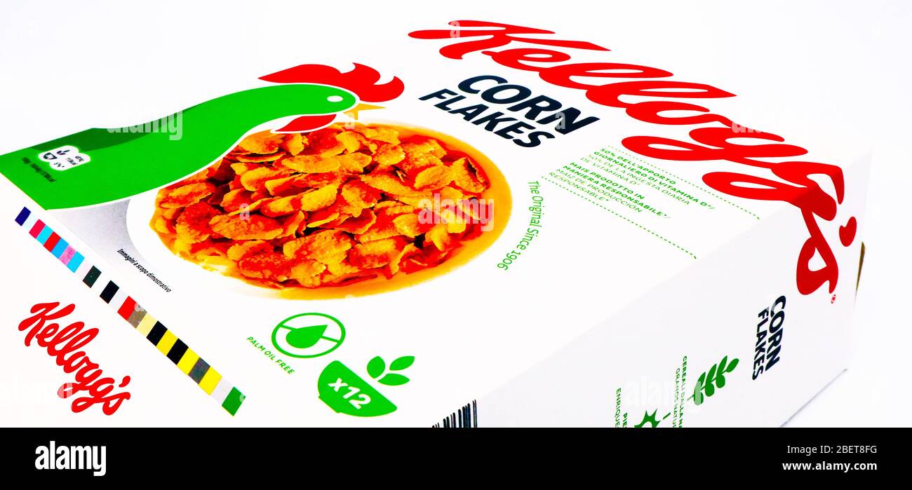 Kellogg's Corn Flakes box Stock Photo - Alamy