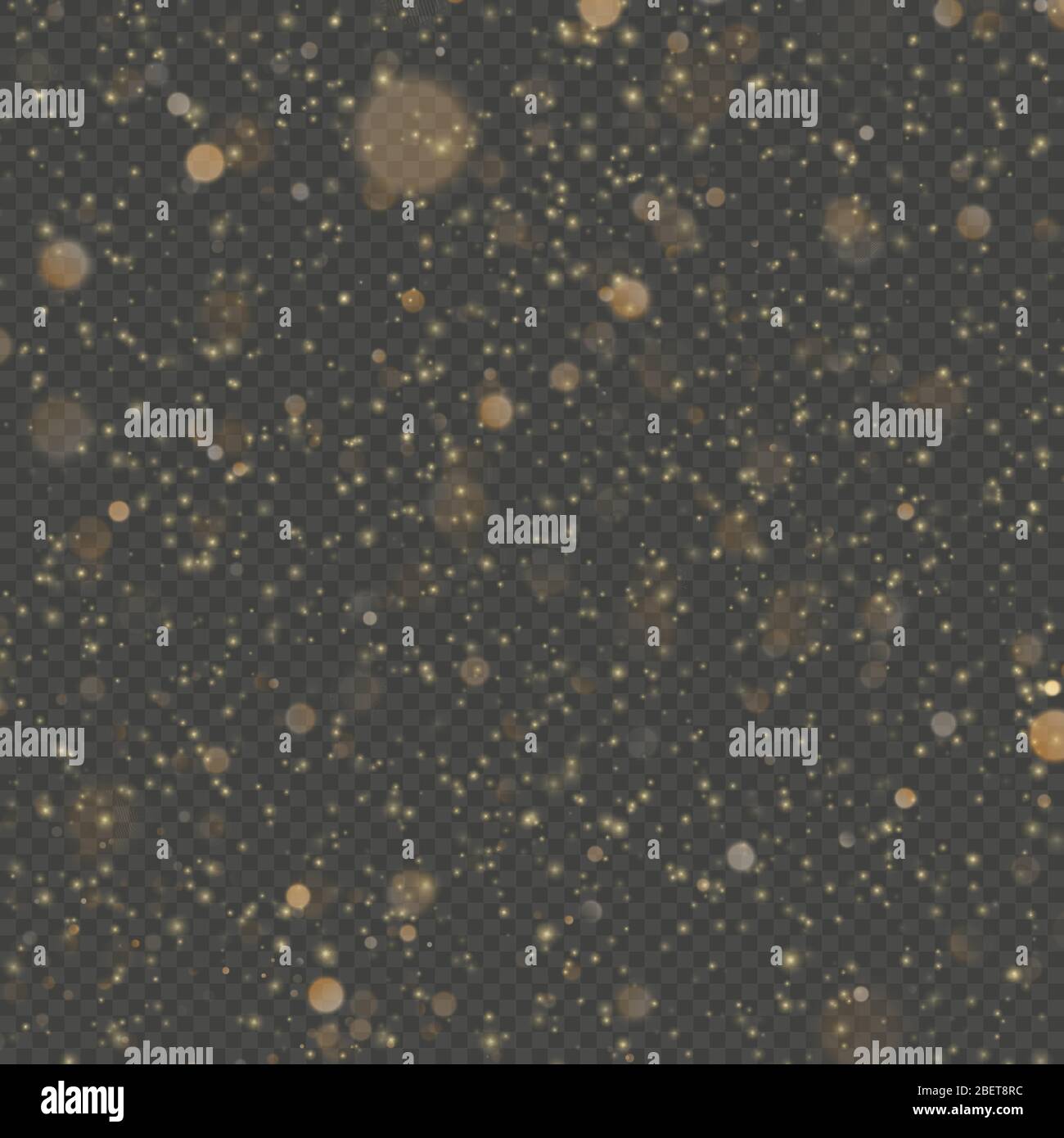 Glitter particles overlay effect. Gold glittering star dust sparkling ...