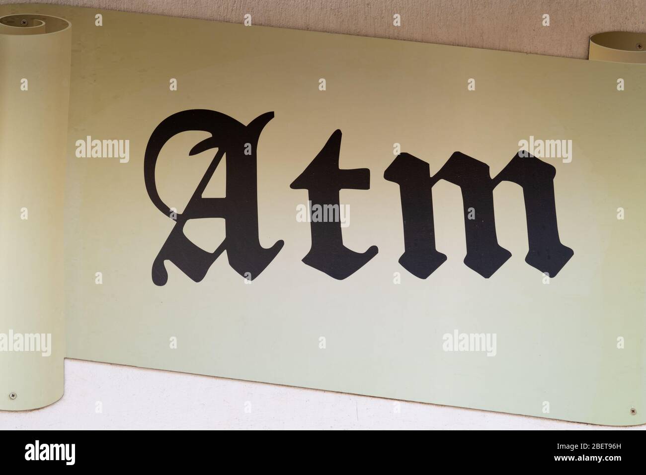 Vintage atm signboard hi-res stock photography and images - Alamy