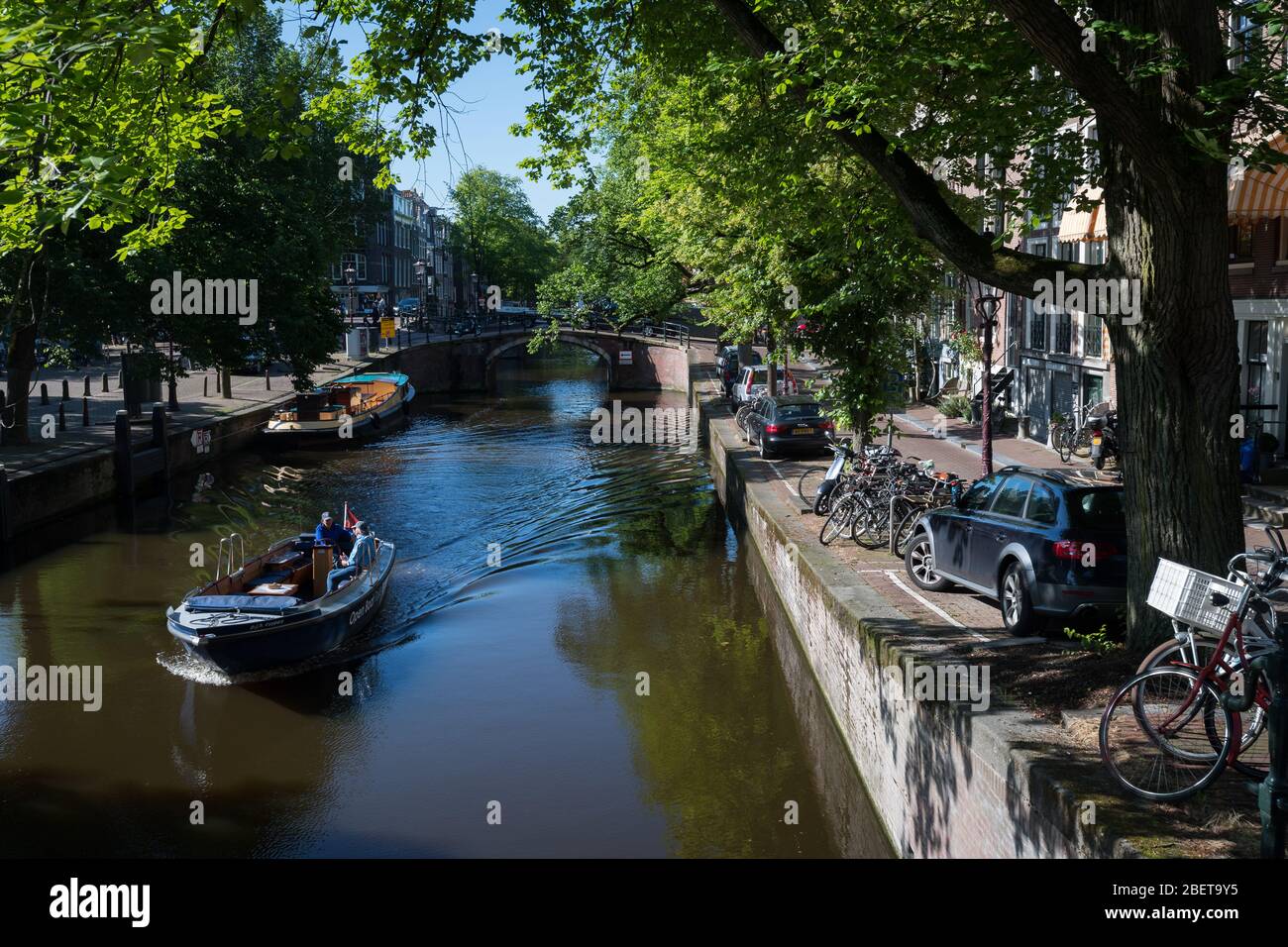 Amsterdam, Netherlands - June 2016: Summer cruising on an Amsterdam ...