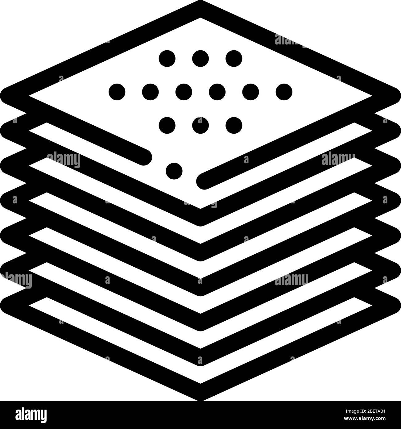 stack of tiles icon vector outline illustration Stock Vector Image ...