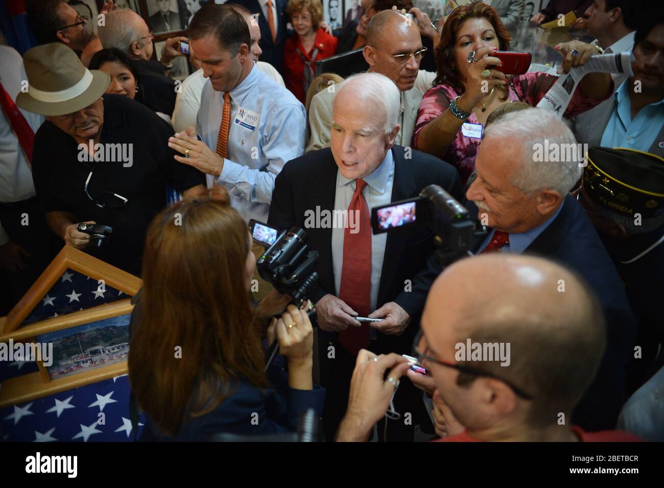 MIAMI, FL - OCTOBER 25: Senator McCain Attends Miami Meet and Greet ...