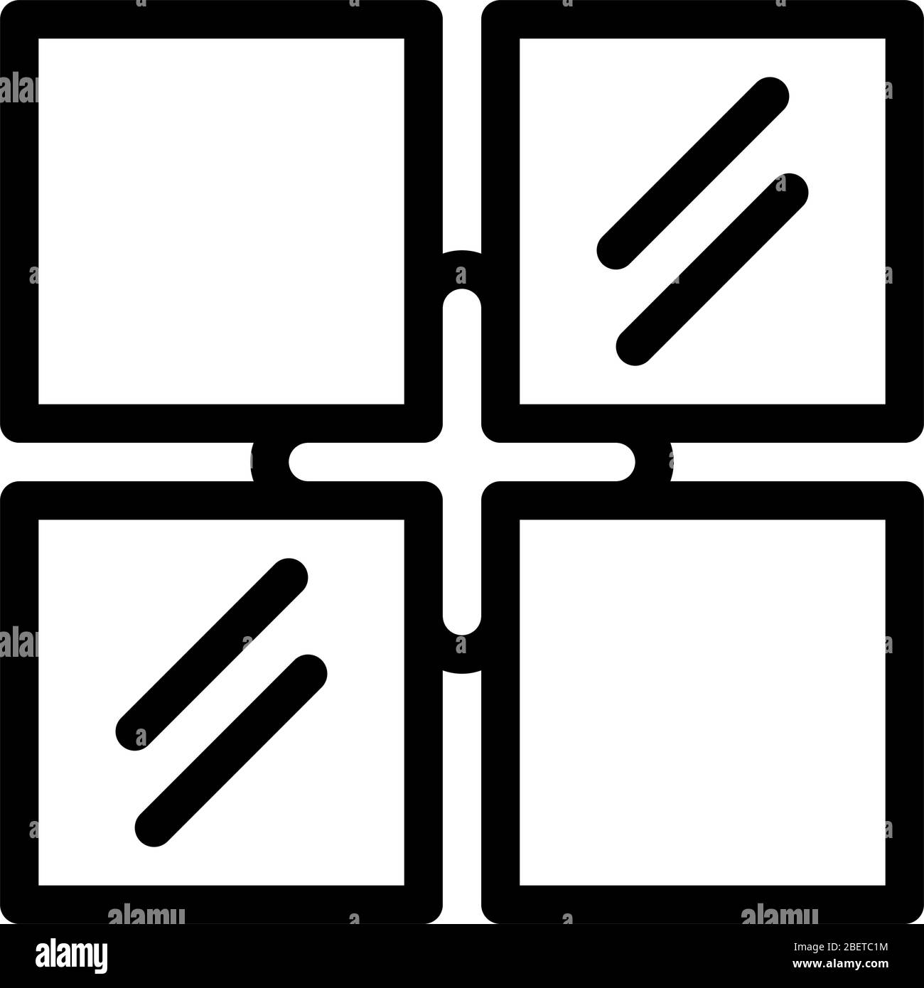 laying tiles of different colors icon vector outline illustration Stock ...