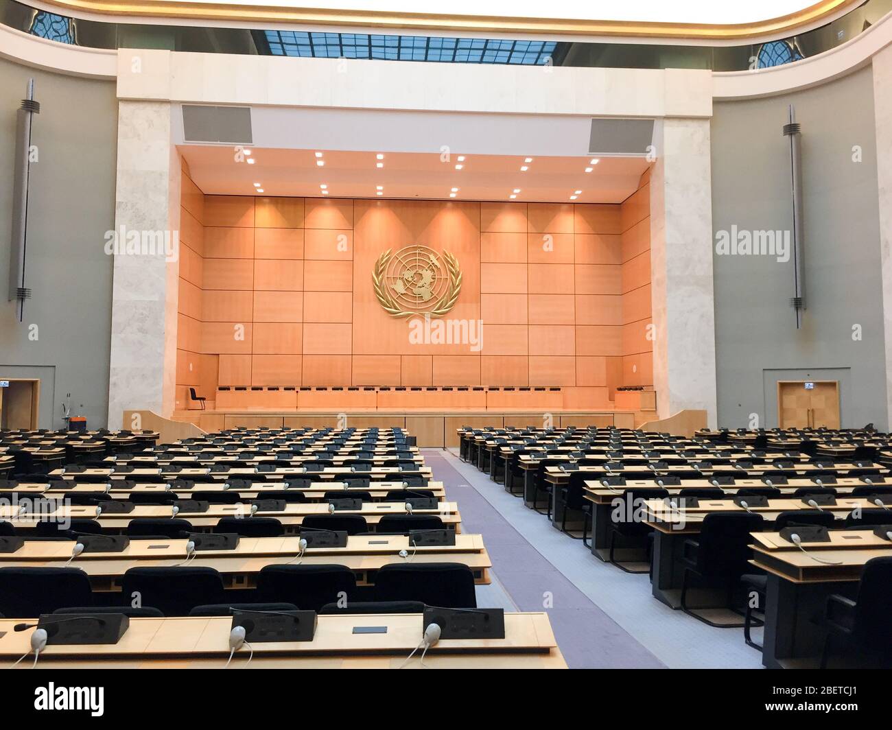 Assembly Hall United Nations Office at Geneva Stock Photo - Alamy