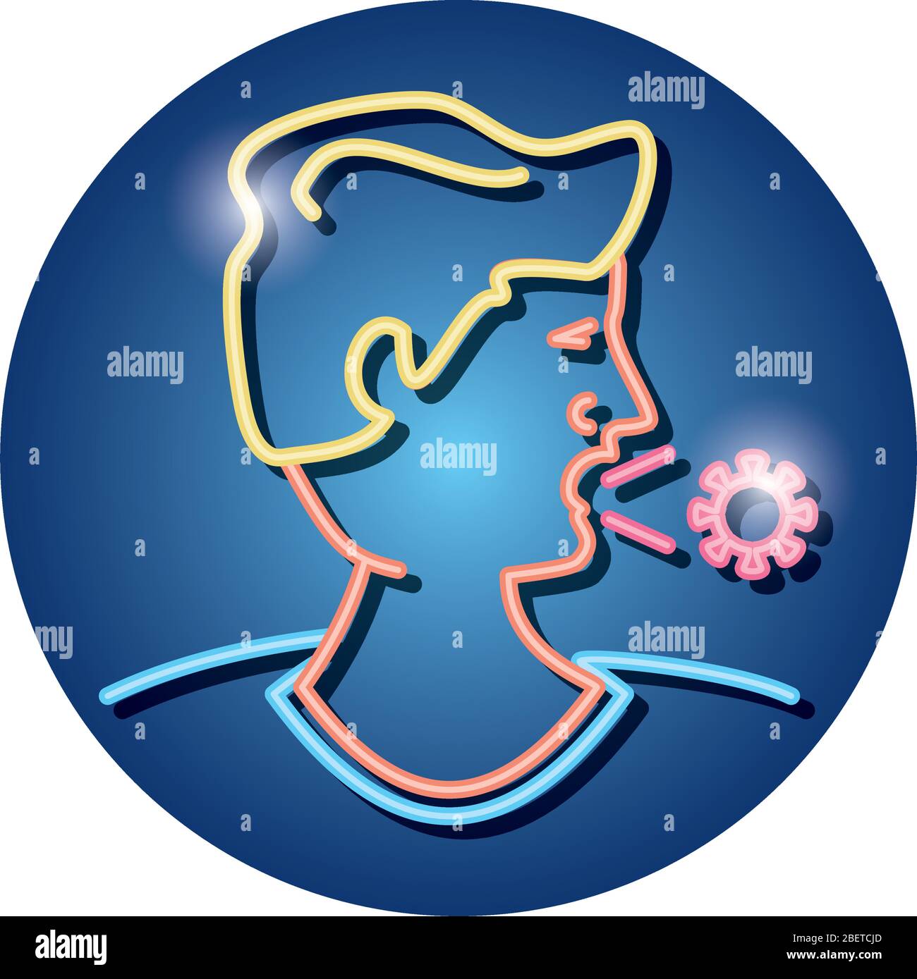 Neon illuminated man Cut Out Stock Images & Pictures - Alamy