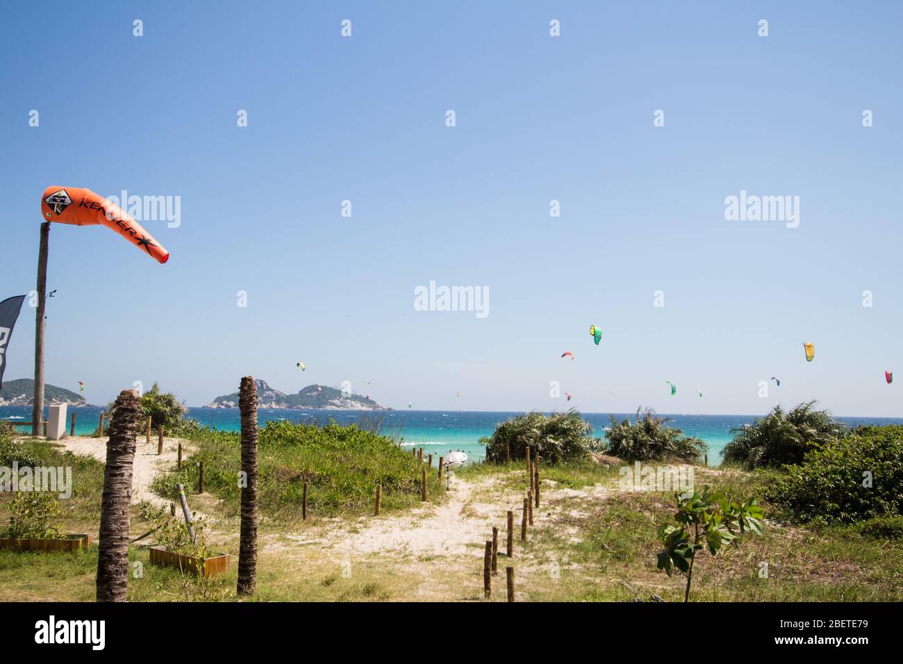 Pepe Beach. Kite Surf Place in Rio de Janeiro, Brazil Stock Photo - Alamy