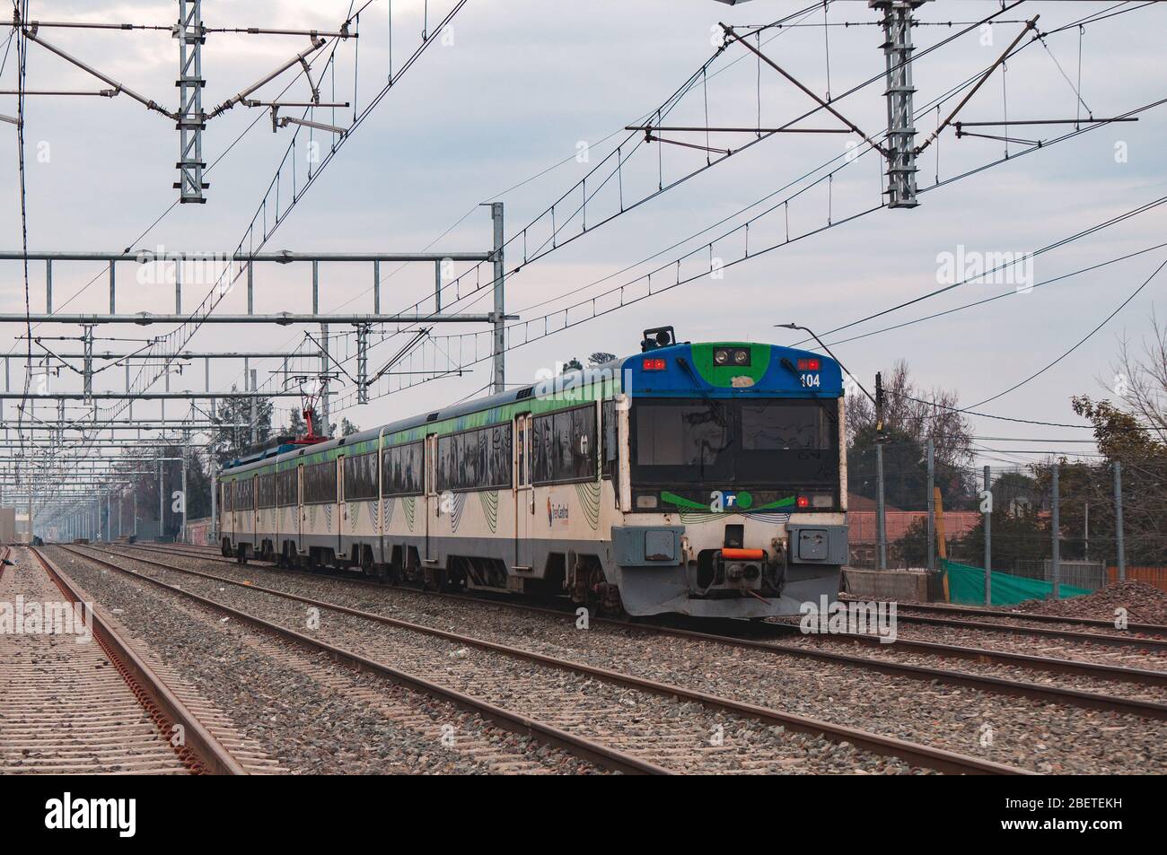SANTIAGO, CHILE - JULY 2016: A long distance train in Santiago Stock ...