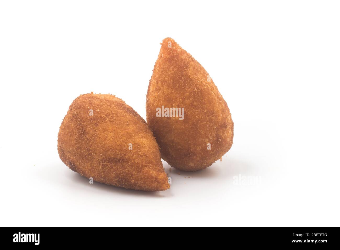 Brazilian Chicken Coxinha isolated on white background Stock Photo - Alamy