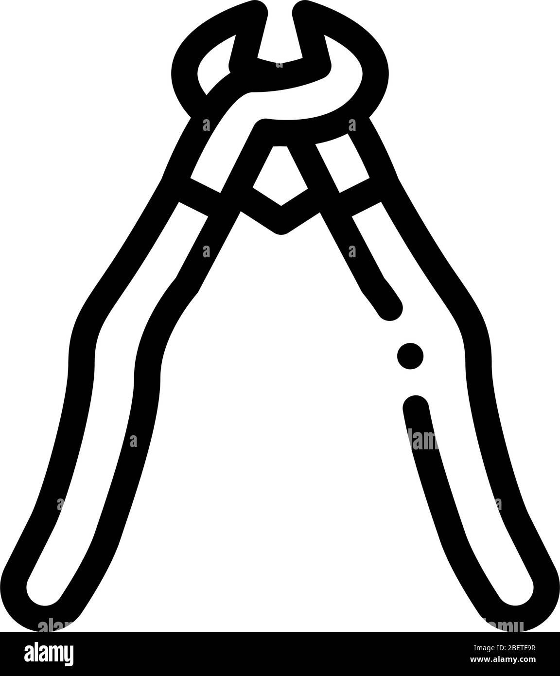 Pliers tool contour outline hi-res stock photography and images - Alamy