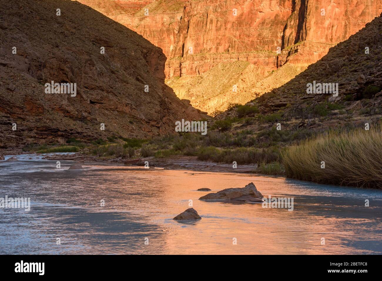 The Little Colorado River as it approaches the Grand Canyon confluence ...