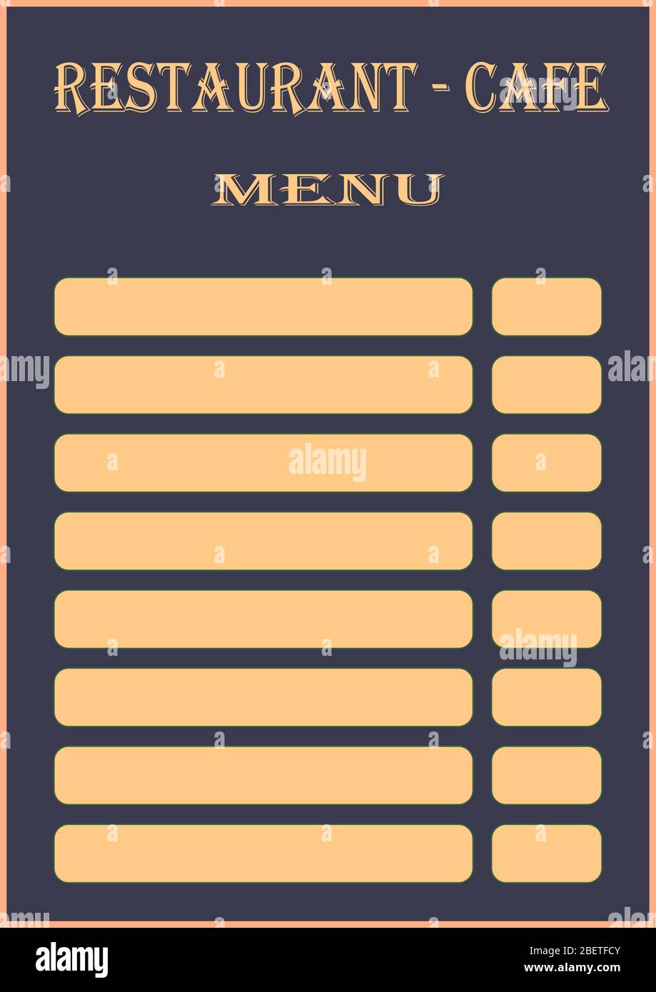 Template for text for a restaurant or cafe menu Stock Vector Image ...