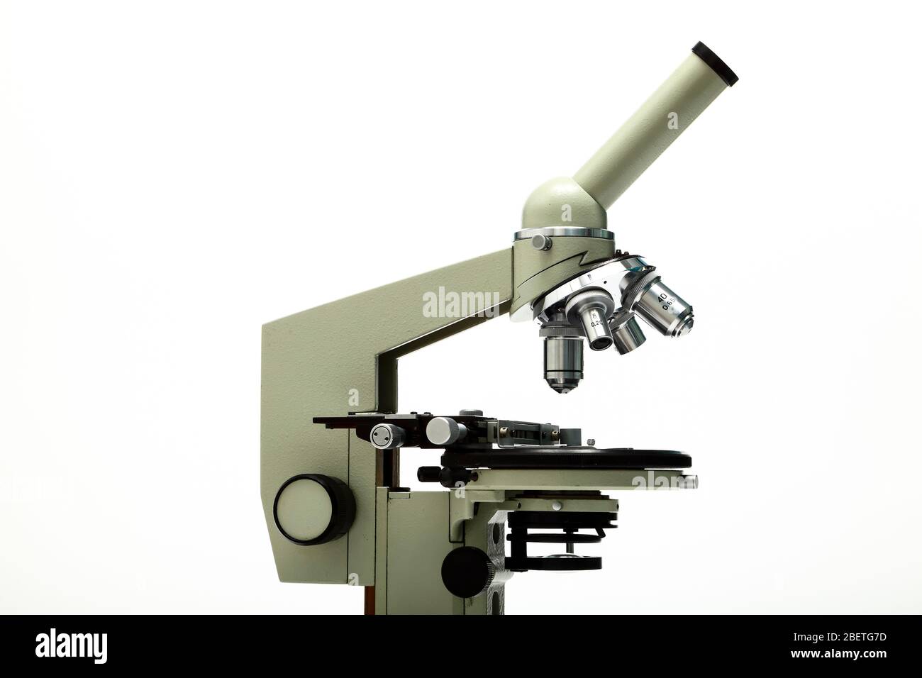 Vintage Russian Lomo Biolam laboratory microscope Stock Photo - Alamy