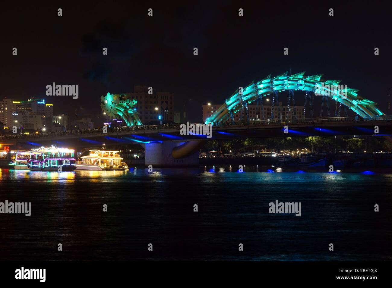 famous dragon bridge in da nang in vietnam Stock Photo - Alamy