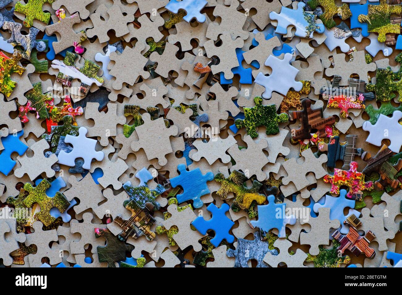 Mixed colour puzzle pieces. Backgrounds Stock Photo - Alamy