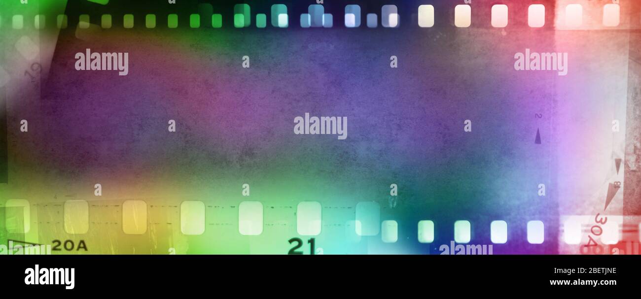 Colorful film negative frames background Stock Photo - Alamy