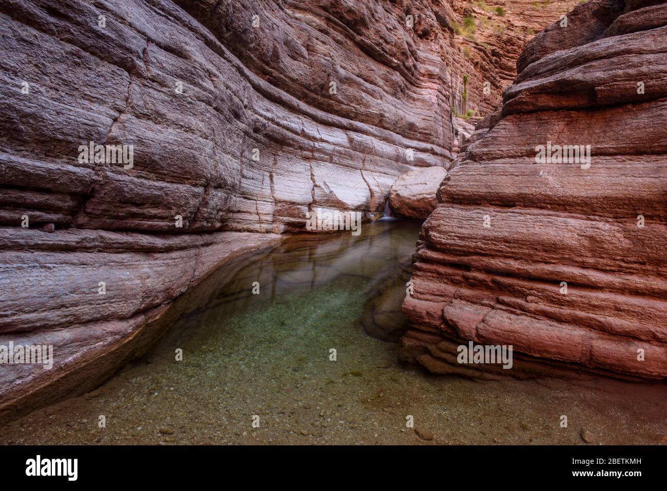 Stream-polished Cambrian Muav Limestone ledges in Matkatamiba Canyon ...