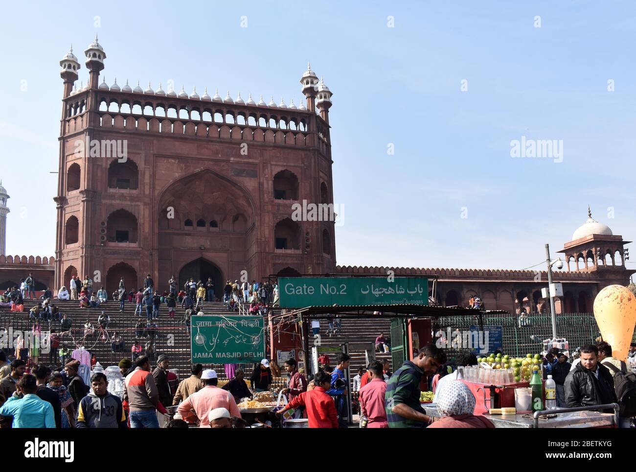 Delhi, India. The Jama Majid Stock Photo - Alamy
