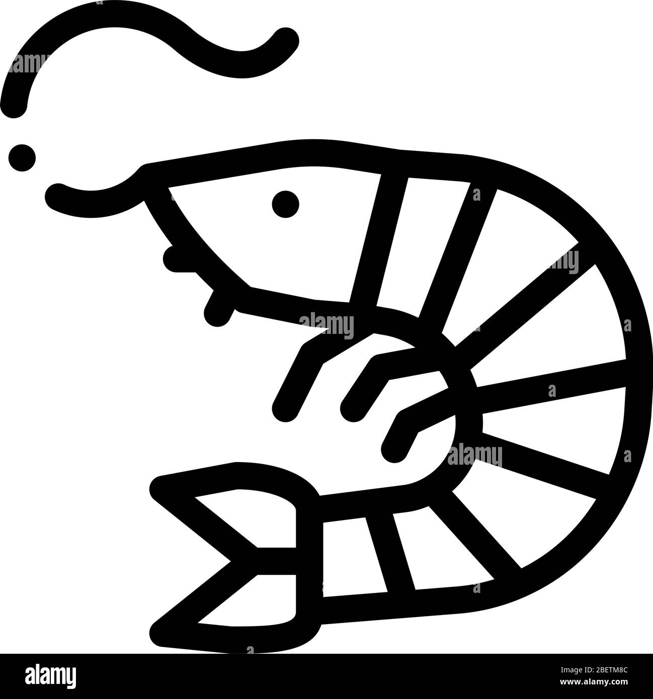 shrimp icon vector outline illustration Stock Vector Image & Art - Alamy