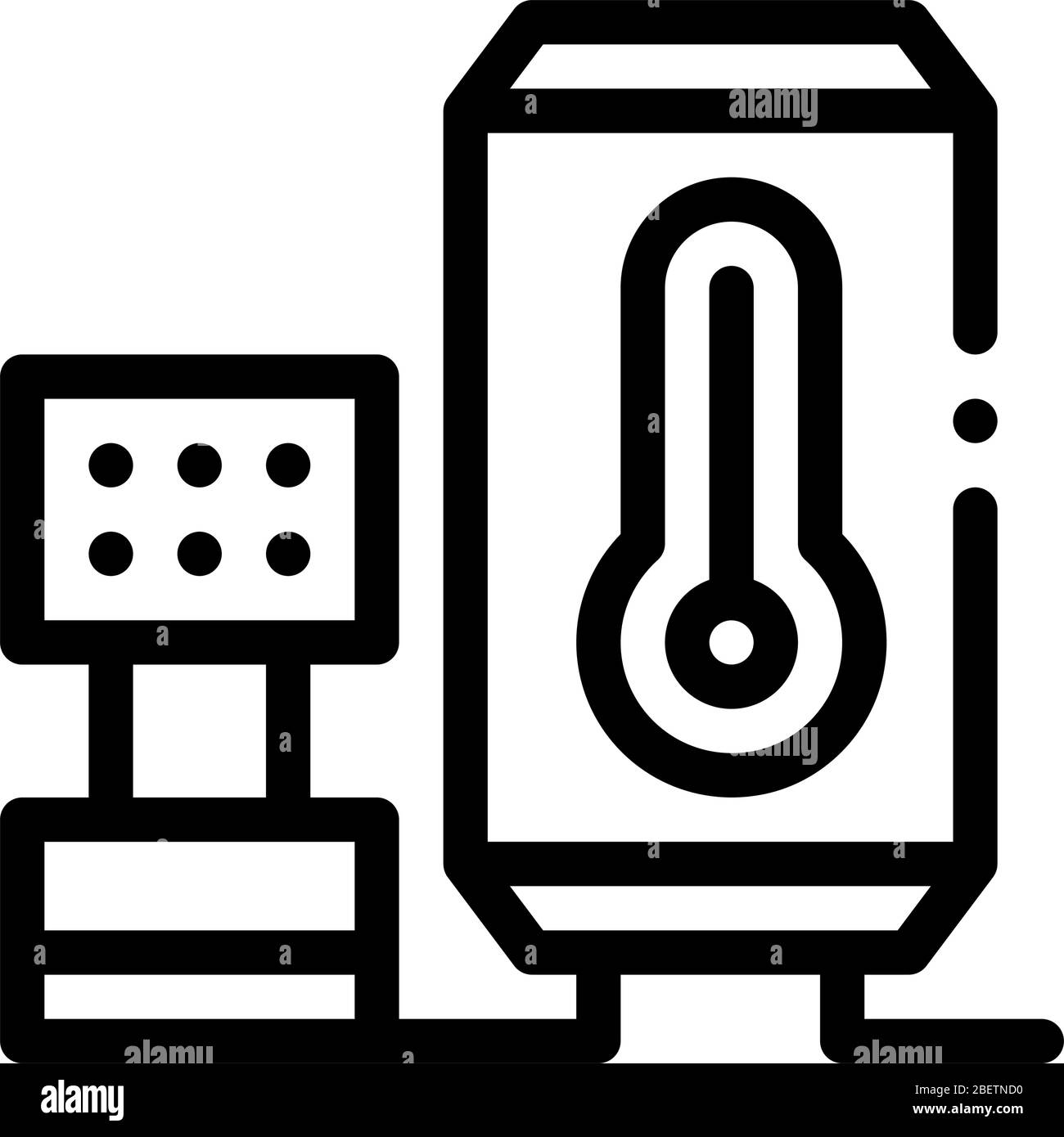 temperature control device icon vector outline illustration Stock ...