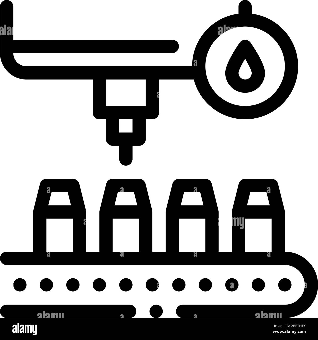 bottle filling device icon vector outline illustration Stock Vector ...