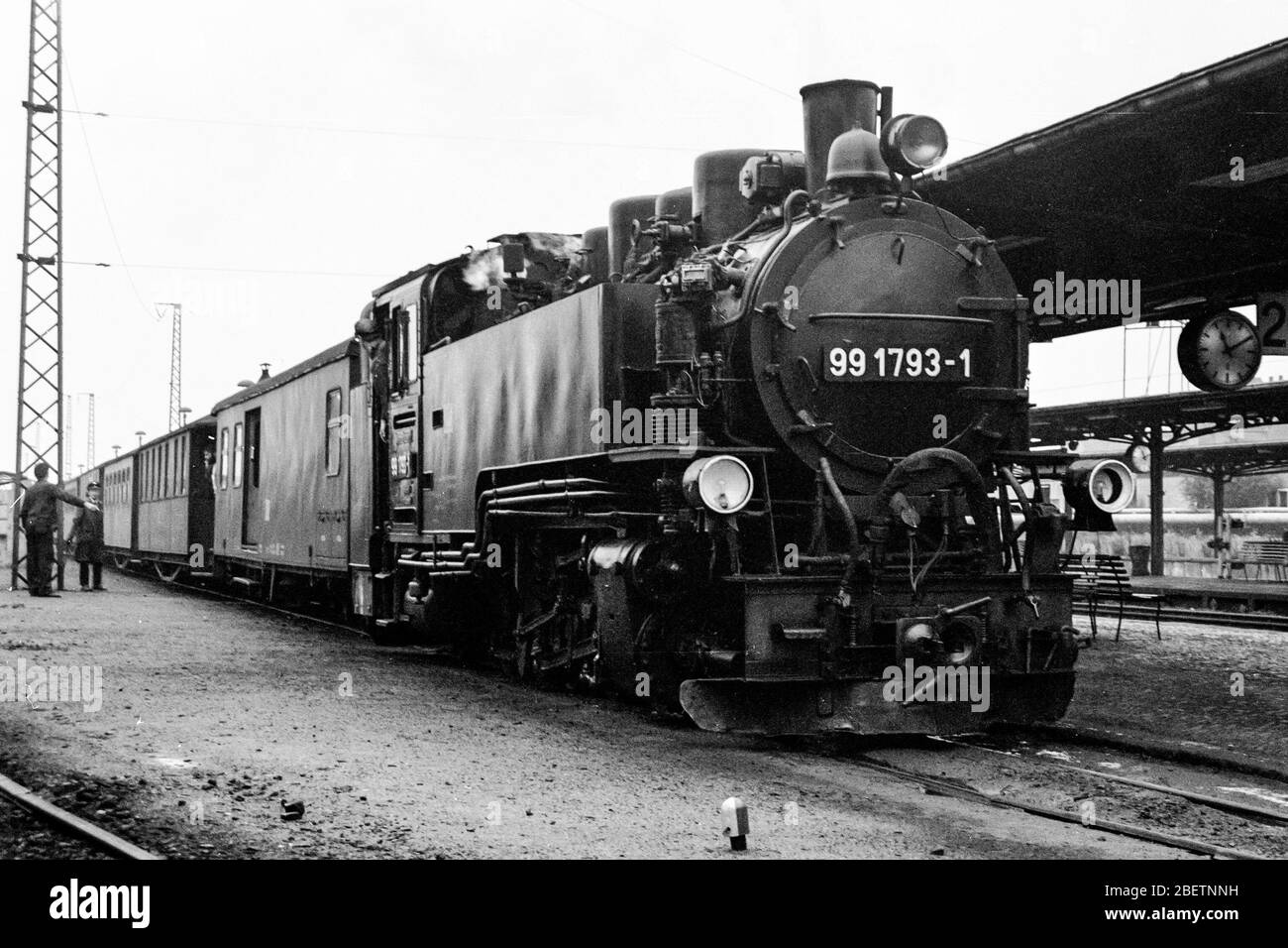 A narrow gauge steam train at Radbeul, Germany in 1990 Stock Photo - Alamy