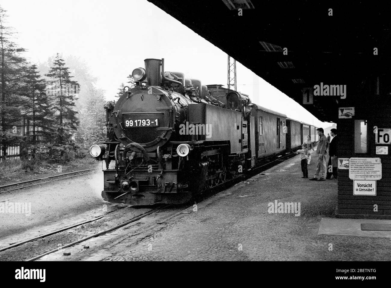 A narrow gauge steam train at Radbeul, Germany in 1990 Stock Photo - Alamy