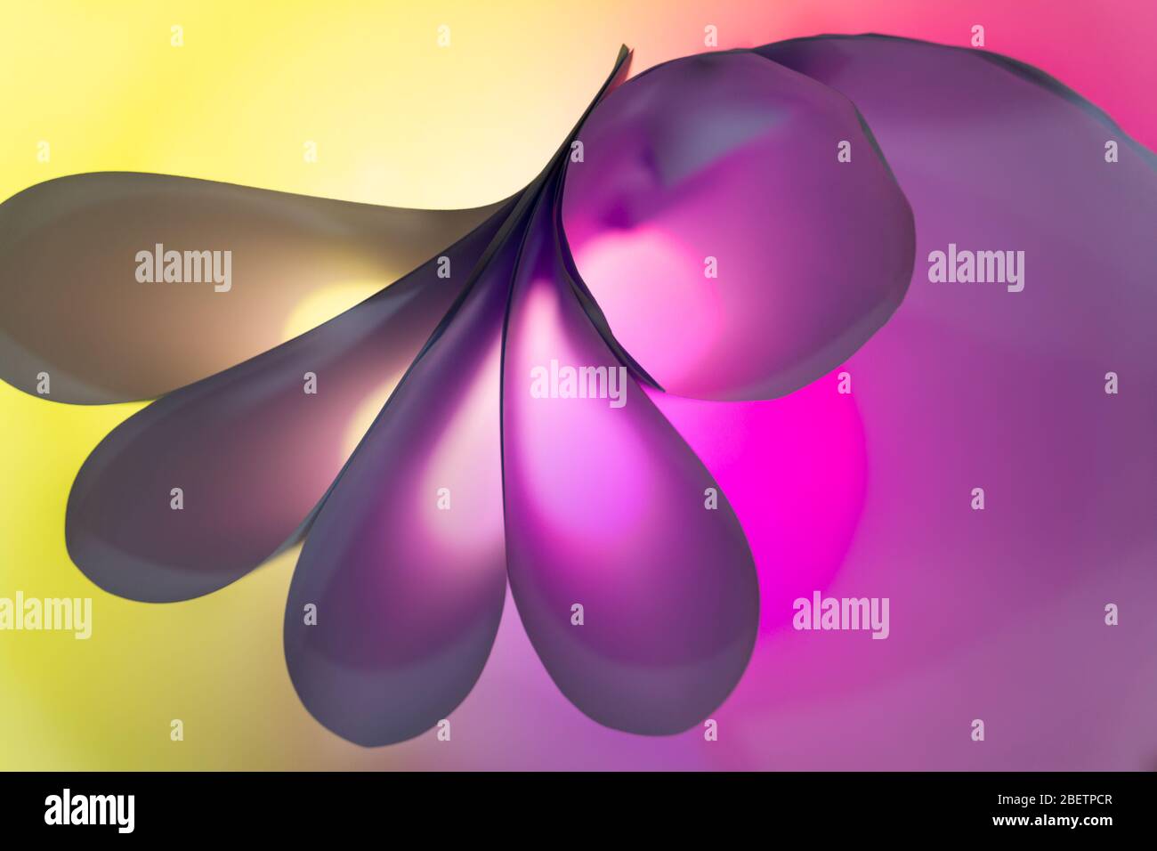 Folded backlit paper abstract shapes suitabe as wallpaper. . Shallow ...