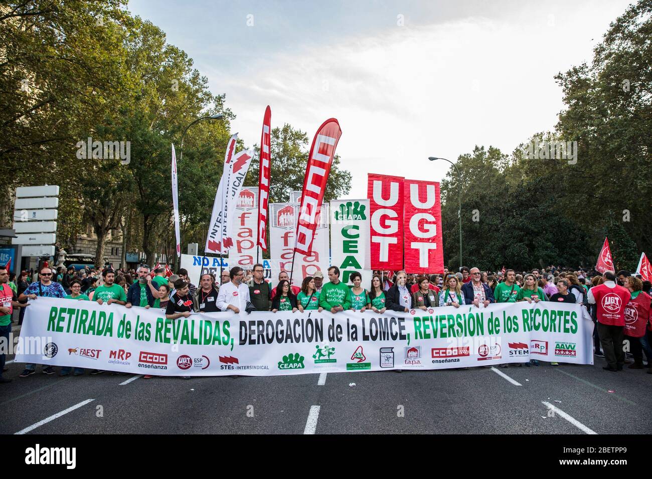 Manifestation against the education reform in Madrid, Spain. October 26, 2016. (ALTERPHOTOS ...