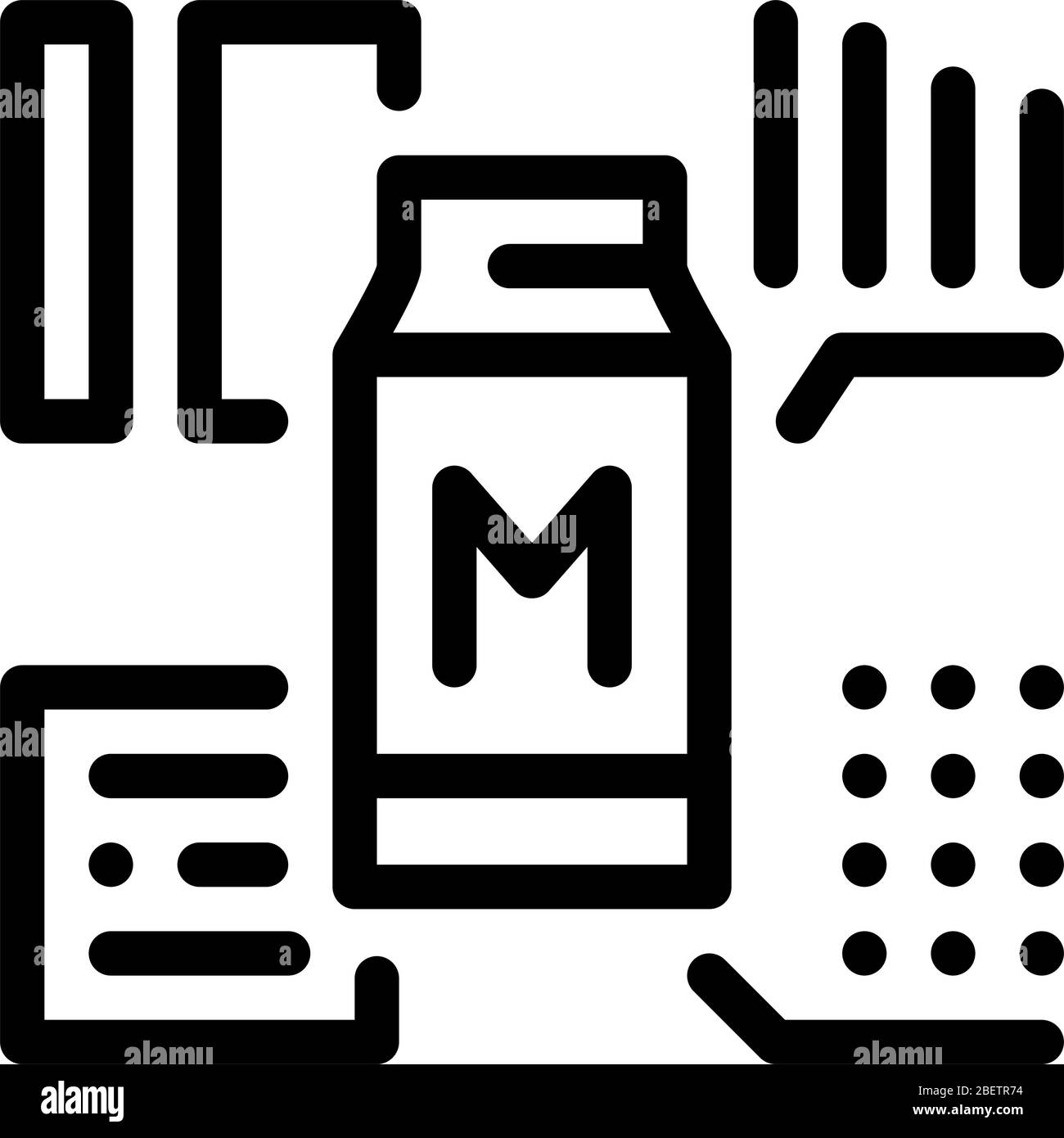 milk structure icon vector outline illustration Stock Vector Image ...