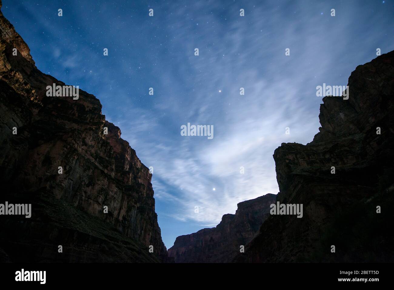 Night sky over the Grand Canyon at Cove Canyon (mile 175), Grand Canyon ...