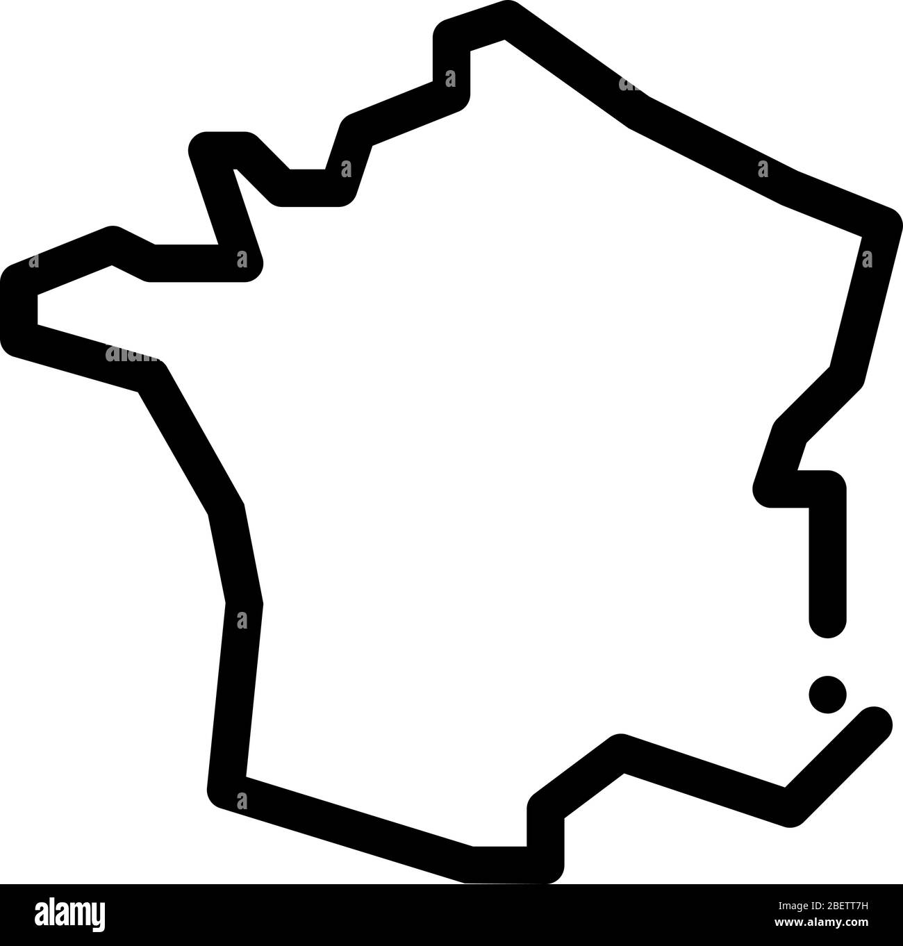 france on map icon vector outline illustration Stock Vector Image & Art ...