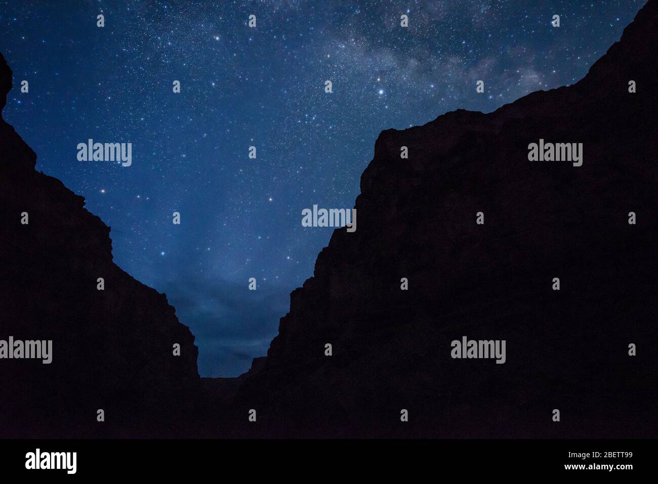 Night sky over the Grand Canyon at Cove Canyon (mile 175), Grand Canyon ...